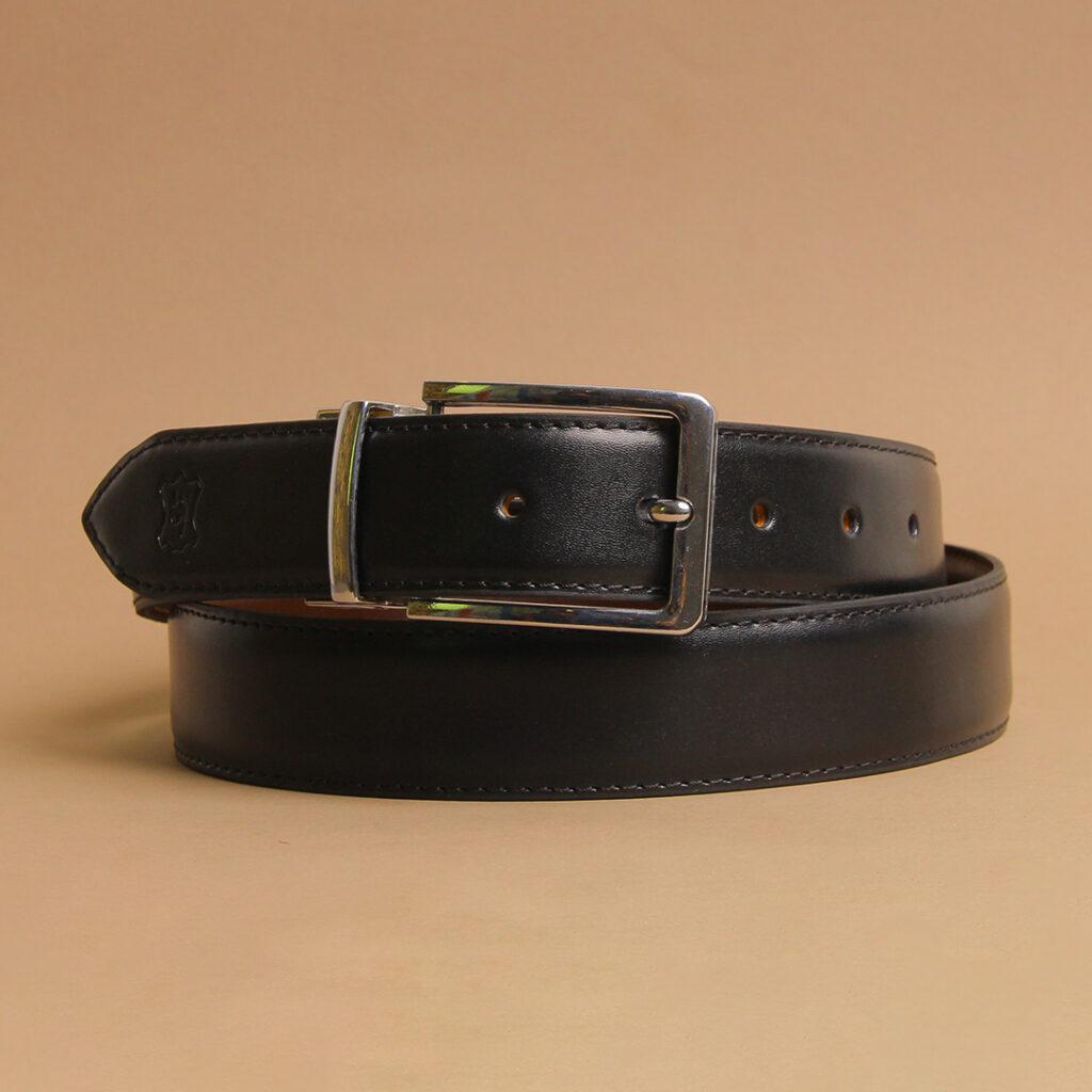 Reversible Formal Belt - Black/Brown - Leather Gallery