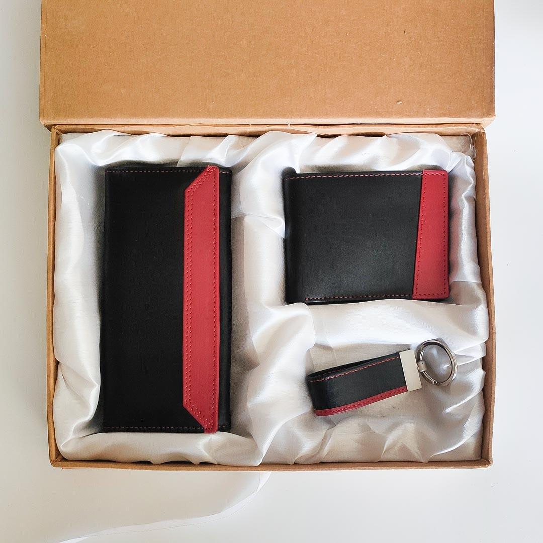 Contrast Design Gift Set - Black - Leather Gallery