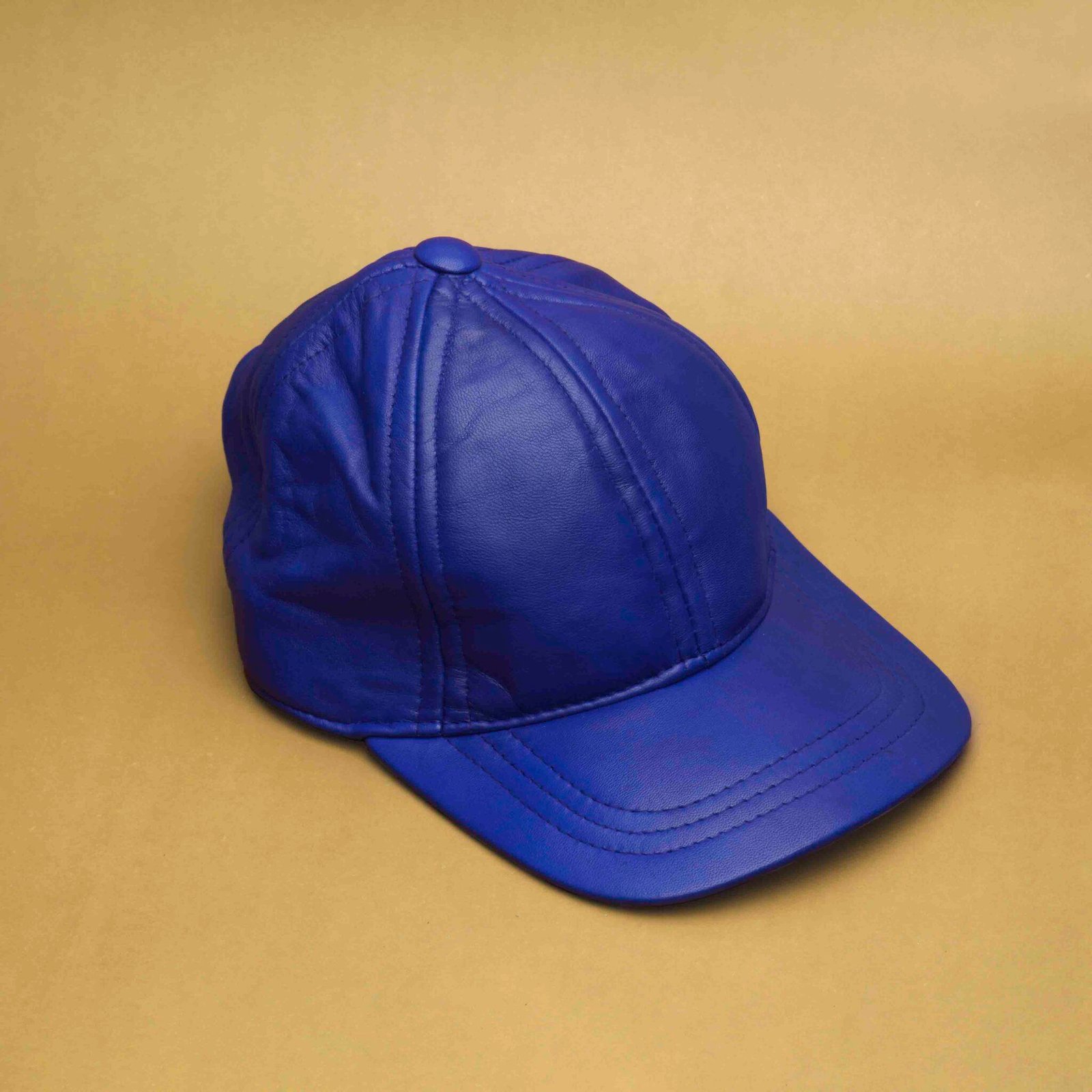 Leather Cap - Royal Blue - Leather Gallery